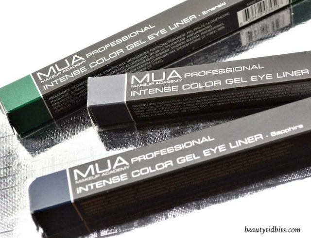 MUA Intense Color Gel Eyeliners Review and Swatches